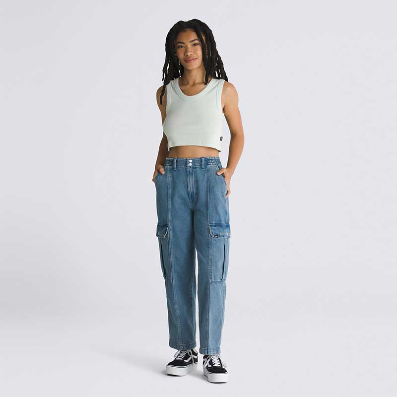 Musculosa Drew Rib Tank Beige JCHF / Vans Uruguay